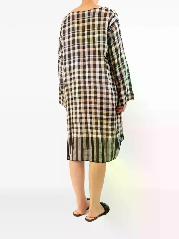 DOSA Check-print Midi Dress