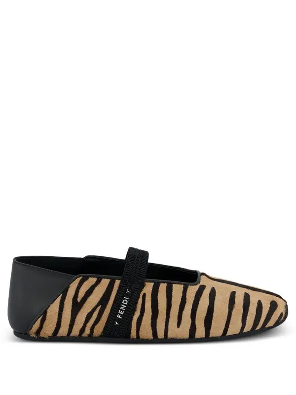 Fendi Academia Cavallino Ballet Flats