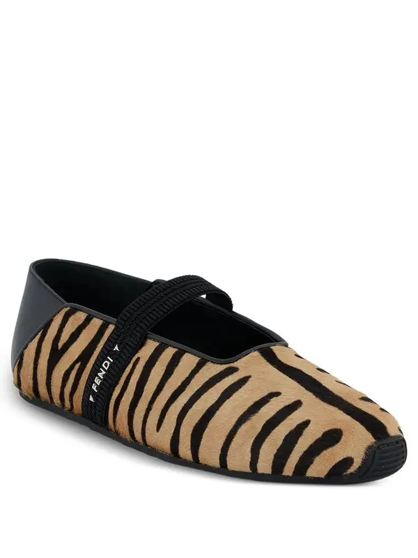 Fendi Academia Cavallino Ballet Flats