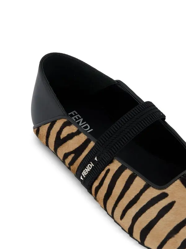 Fendi Academia Cavallino Ballet Flats