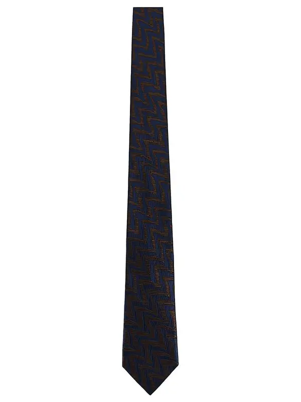 Missoni Silk Zig-zag Tie - Blue