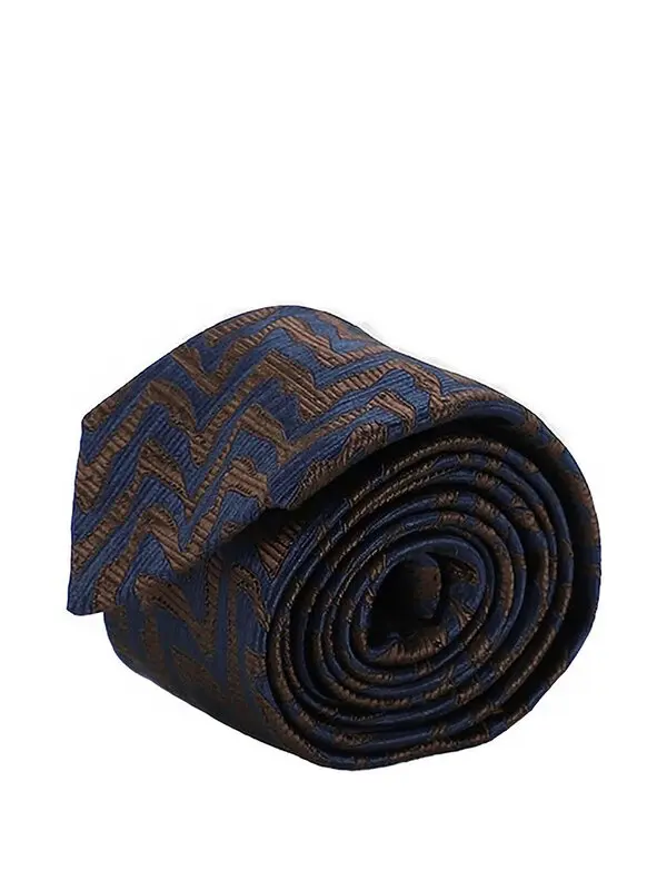 Missoni Silk Zig-zag Tie - Blue