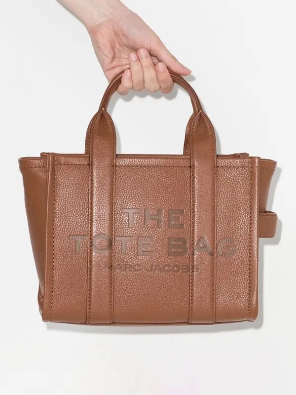 Marc Jacobs Leather Small Tote Bag By - Brown