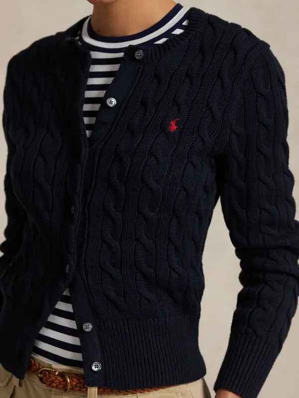 Polo Ralph Lauren Cable Knit Sweater With Logo