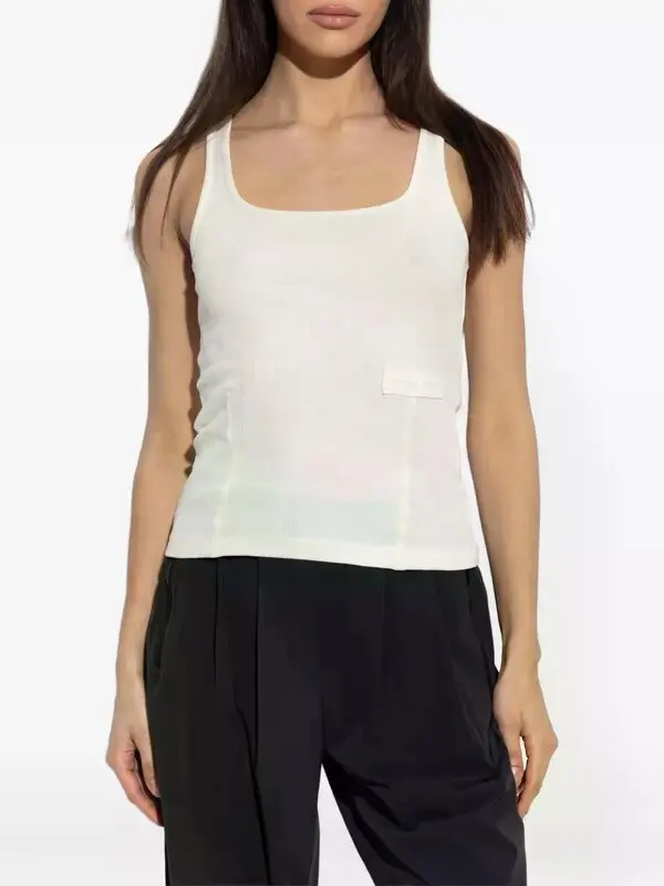 RETHINKIT STUDIOS Ribbed Sleeveless Top - Neutrals
