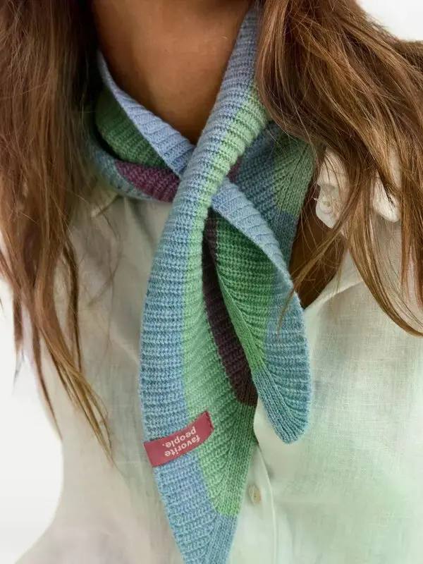 FAVORITE PEOPLE Bookstore Striped Triangle Scarf