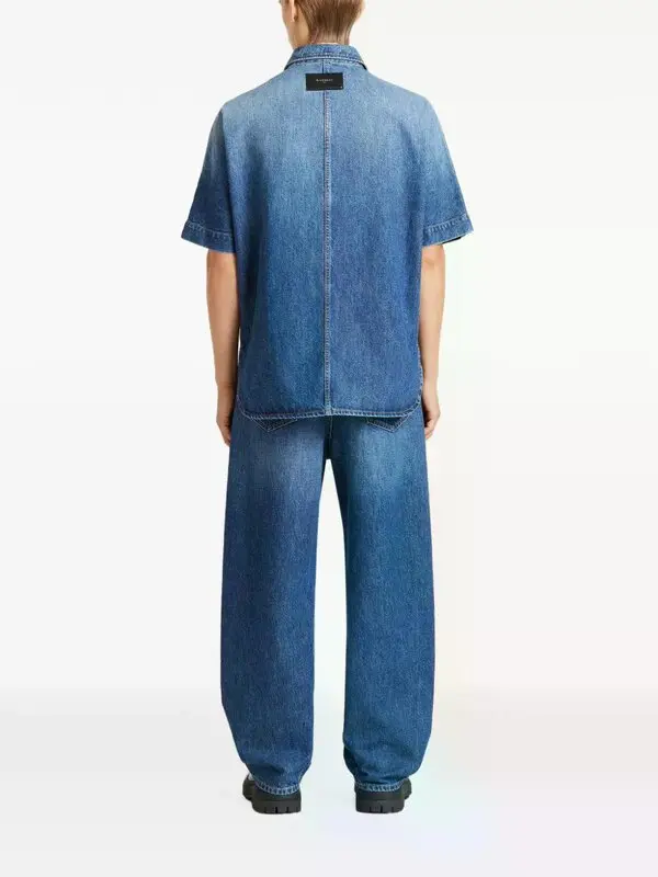 Givenchy Couture Seam Shirt In Dark Denim
