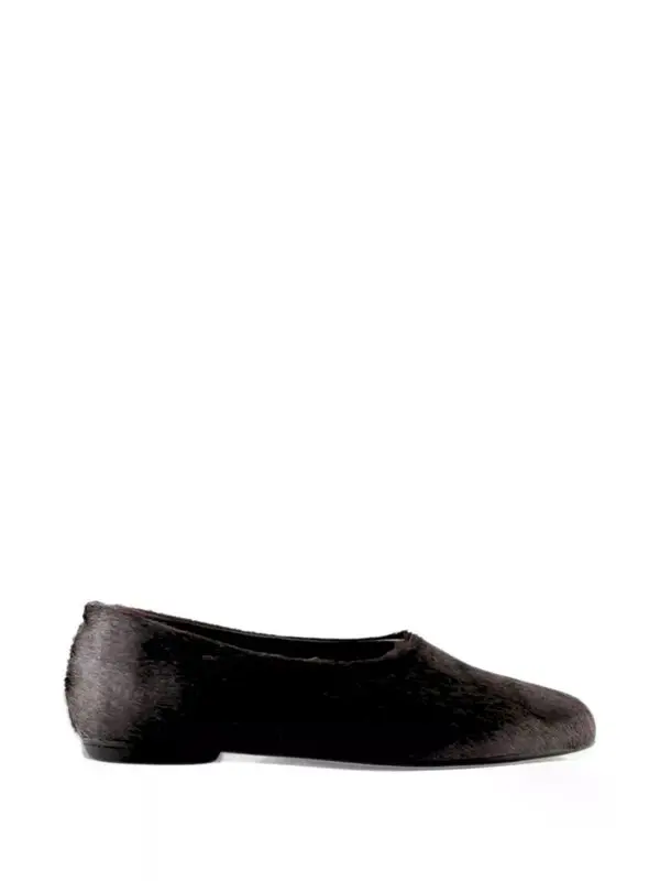 ERNESTO DOLANI Miranda Pony-fur Ballet Flats - Brown