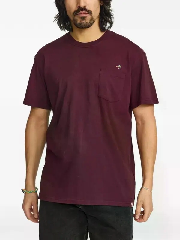 REVOLUTION Logo-embroidered Chest-pocket T-shirt