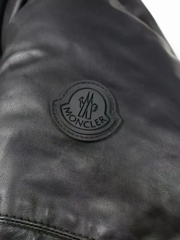 Moncler 2010s Ligont Leather Down Jacket