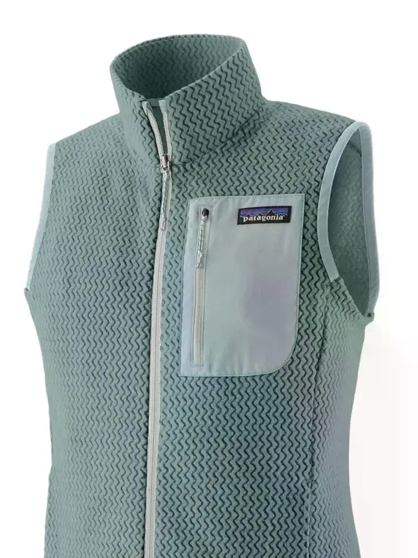 Patagonia R1 Zigzag-textured Gilet Jacket - Blue