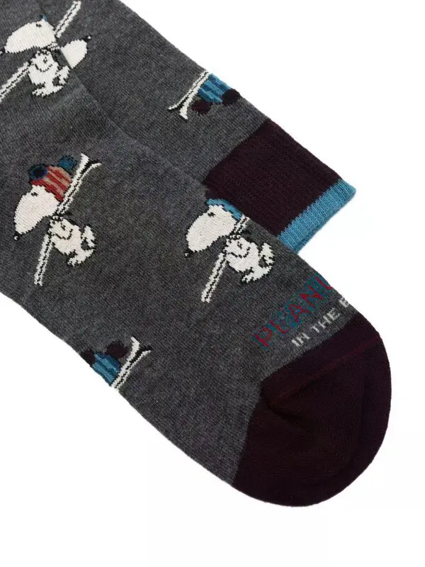IN THE BOX Snoopy-intarsia Cotton Socks