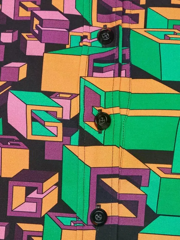 Gucci G Cube Geometric-print Midi Dress