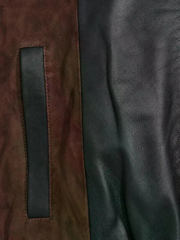 AWGE Suede-panel Leather Jacket