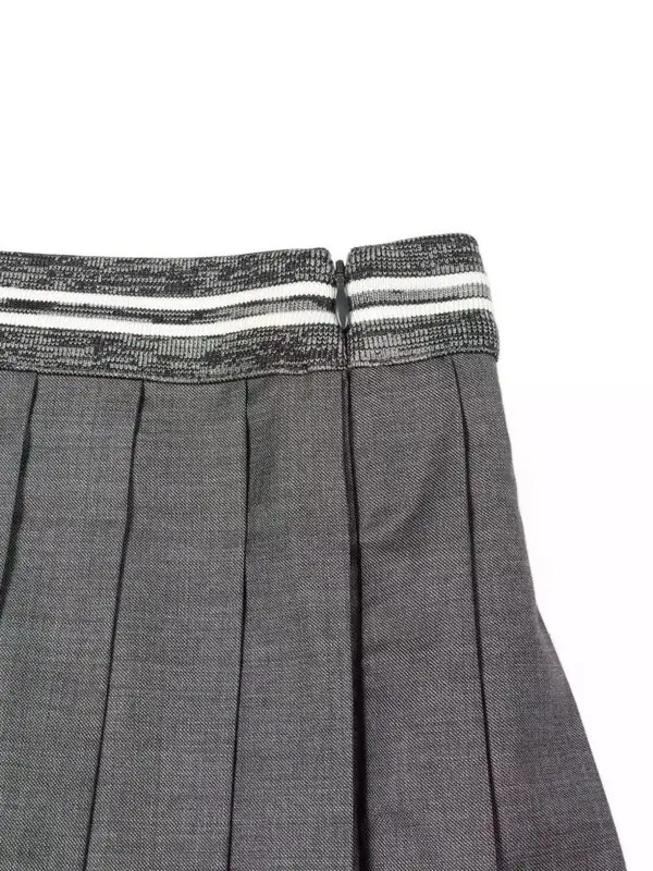 Miu Miu 2010s Pleated Mini Skirt - Grey