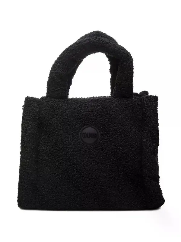 COLMAR Faux-fur Logo-patch Tote Bag - Black