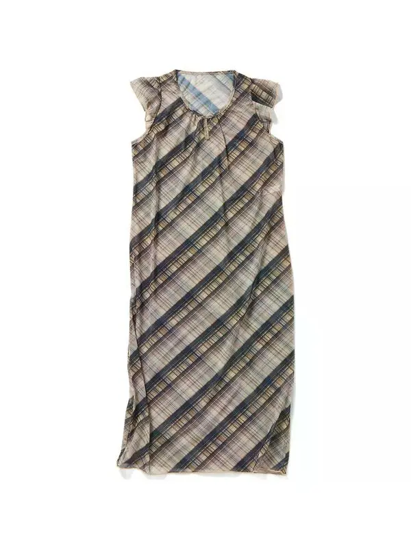 PERVERZE Check-print Ruffled Midi Dress