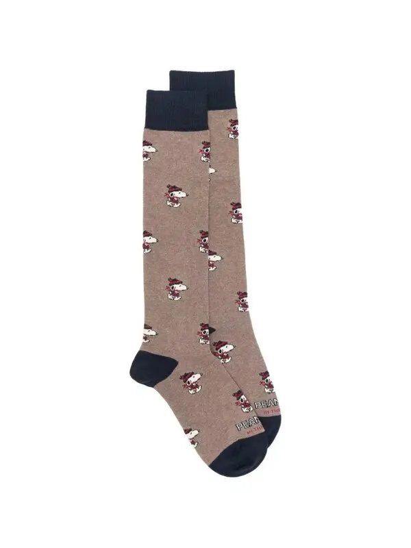 IN THE BOX Peanuts-print Cotton Socks