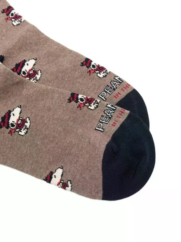 IN THE BOX Peanuts-print Cotton Socks