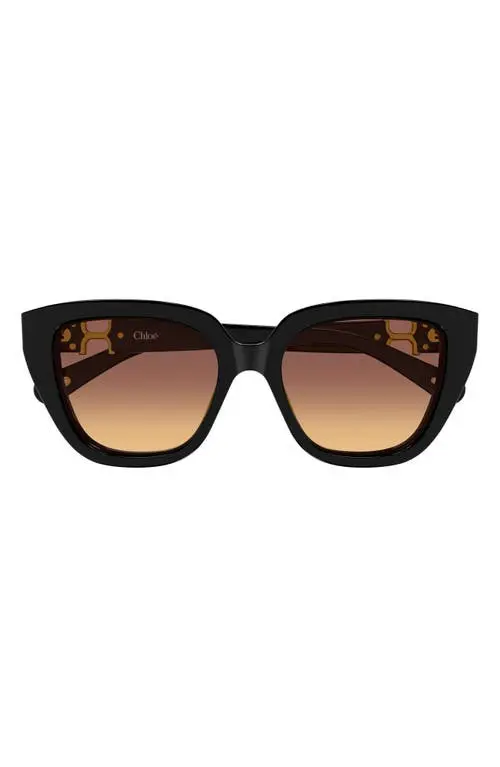 Chloé Ch0410s 53mm Polarized Gradient Cat Eye Sunglasses