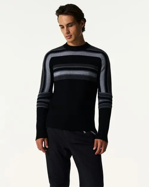 Perfect Moment Merino Wool Slalom Sweater - Black