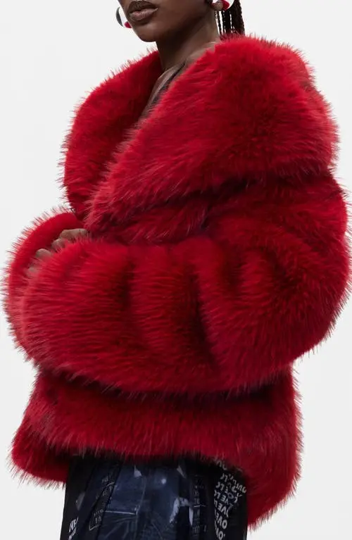 Desigual Short Faux Fur Jacket