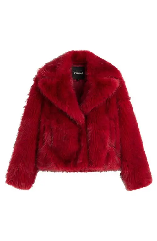 Desigual Short Faux Fur Jacket