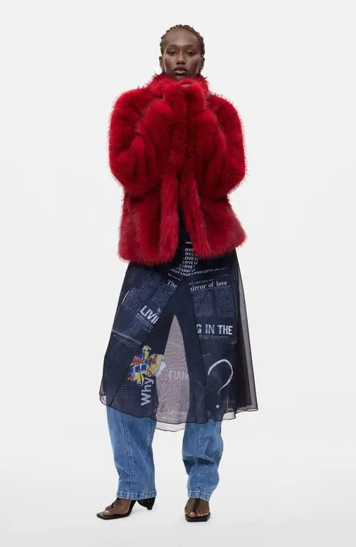 Desigual Short Faux Fur Jacket