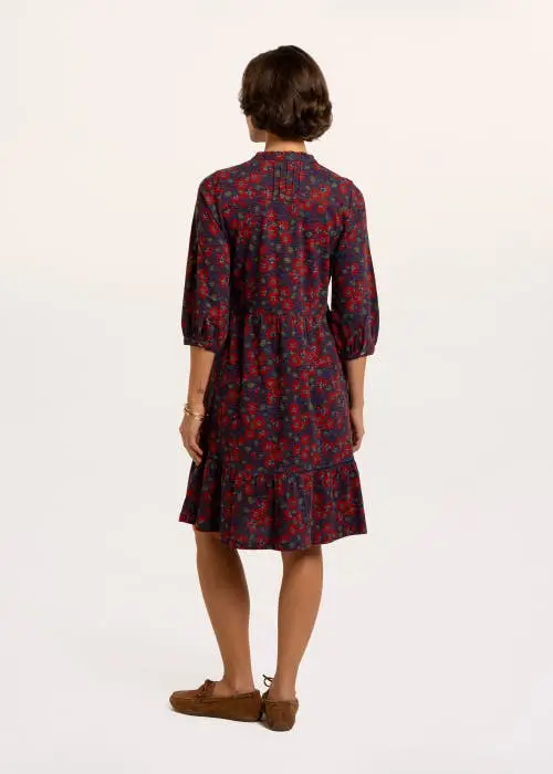 BRAKEBURN Aurora Mandarin Collar 3/4 Sleeve Dress