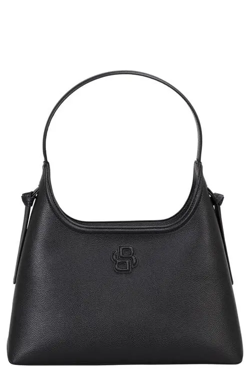 BOSS Anett Faux Leather Hobo Bag - Black