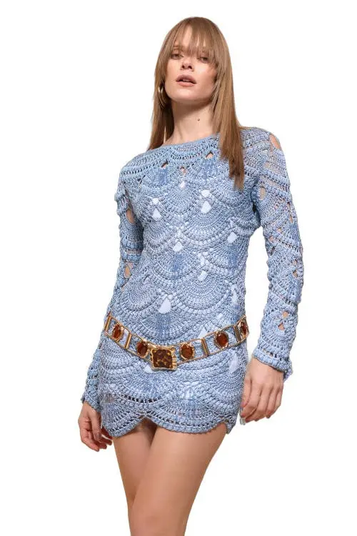 PatBO Antonia Crochet Short Dress
