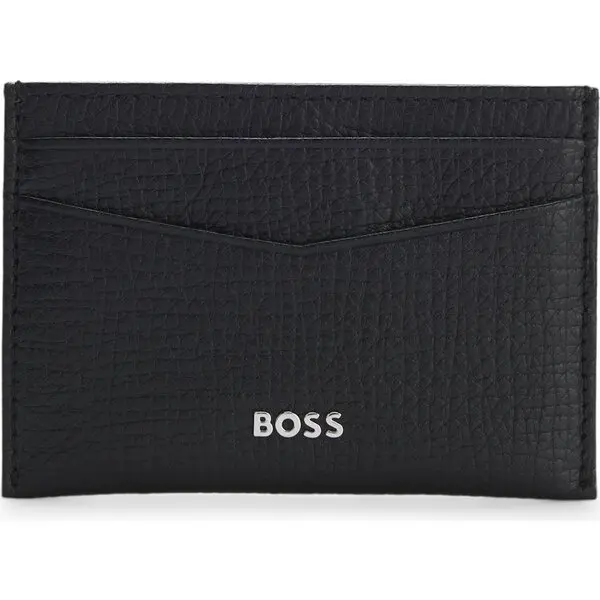 BOSS Derwil Leather Card Case - Black