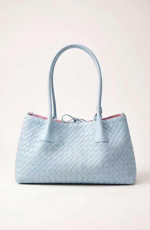 MODENAIRE Woven Double Handle Tote Bag