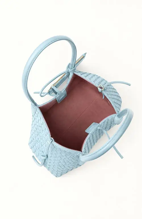 MODENAIRE Woven Double Handle Tote Bag