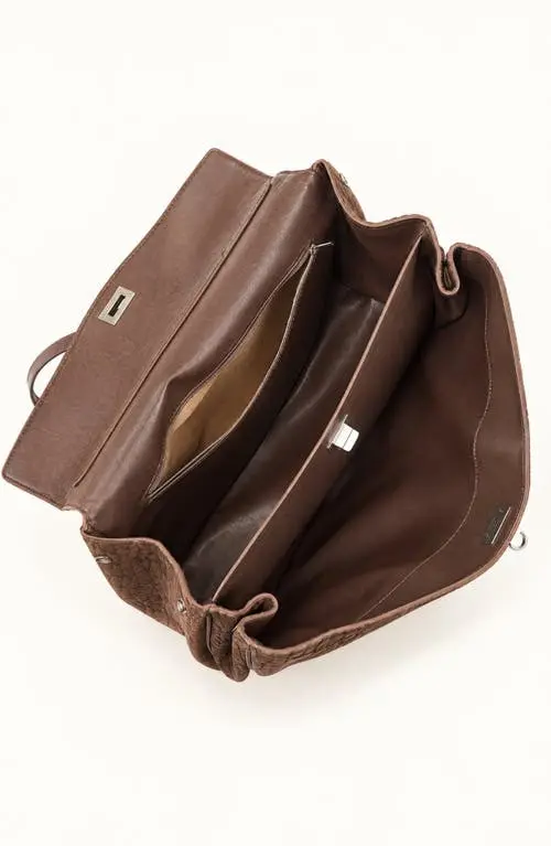 MODENAIRE Croc Embossed Flap Shoulder Bag