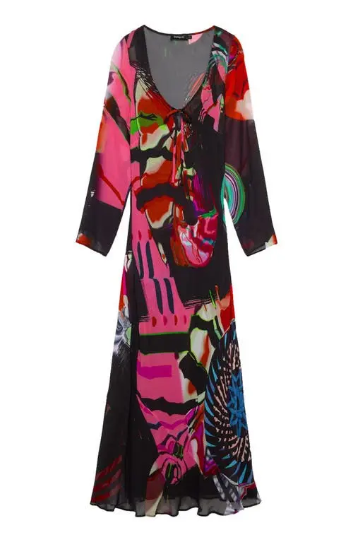 Desigual M. C. Lacroix Print Long Sleeve Dress
