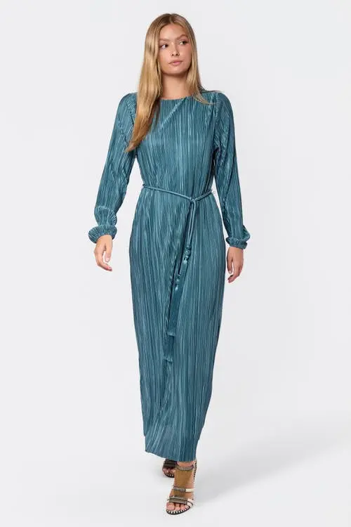 YAKIRA BELLA Camellia Long Sleeve Maxi Dress