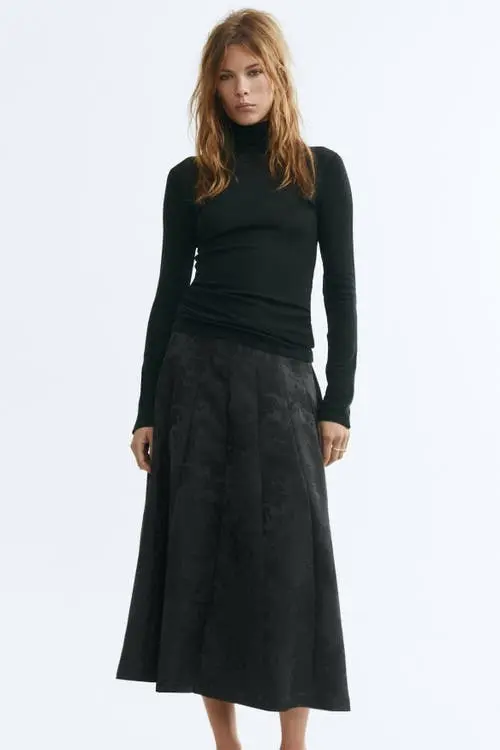 H&M A-line Brocade Skirt