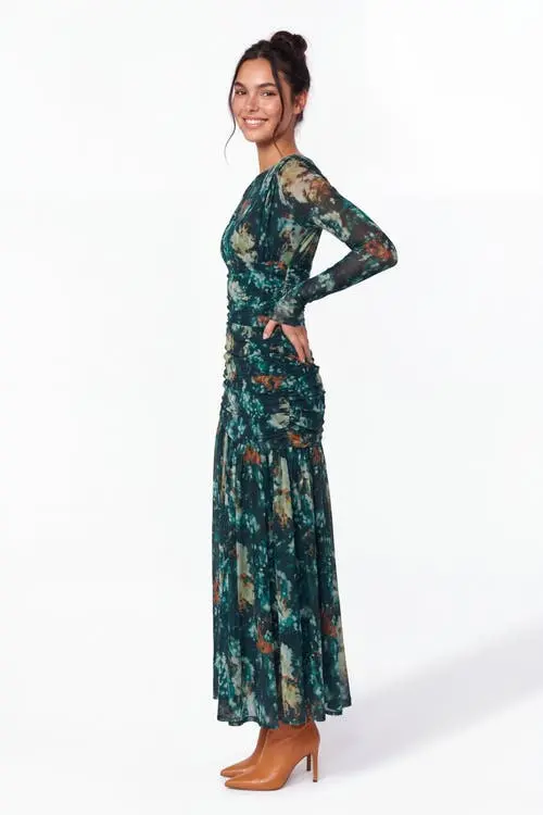 YAKIRA BELLA Angelina Long Sleeve Maxi Dress