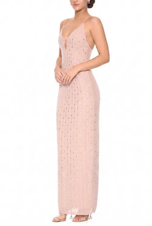 Rachel Rachel Roy Narella Rhinestone Mesh Maxi Dress