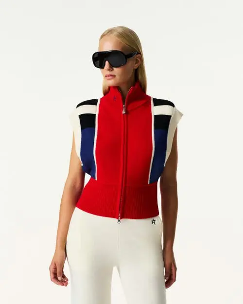Perfect Moment Merino Wool Racer Gilet