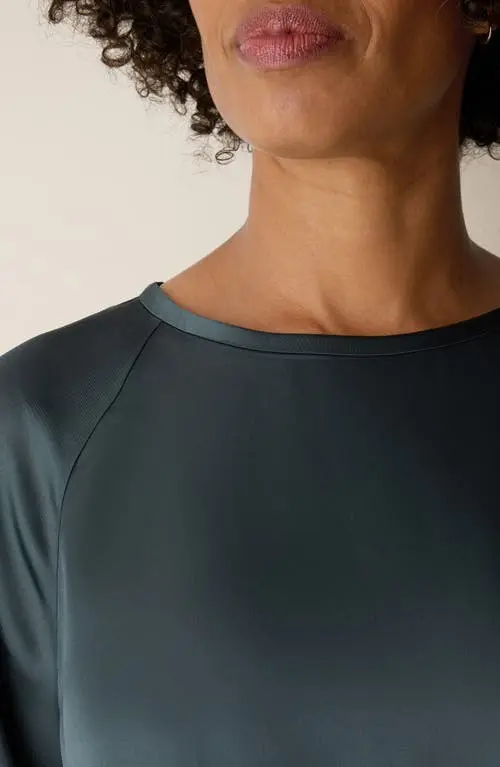 Eileen Fisher Naia Acetate Raglan Sleeve Satin Top