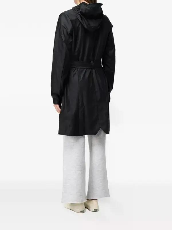Rains Hooded Belted Coat