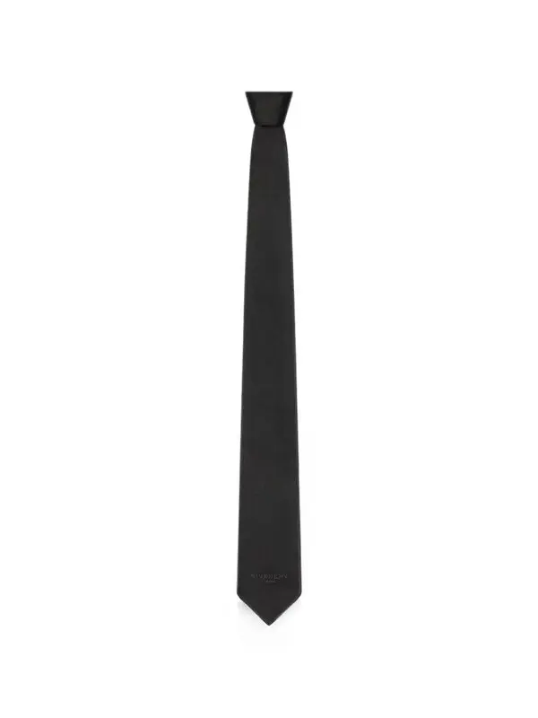 Givenchy Paris Tie In Silk Jacquard - Black