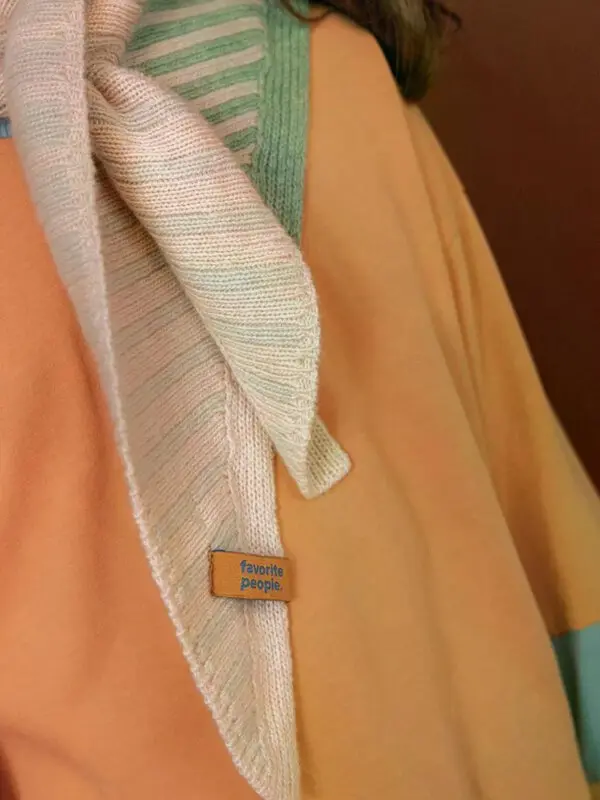 FAVORITE PEOPLE Fairground Striped Triangle Scarf