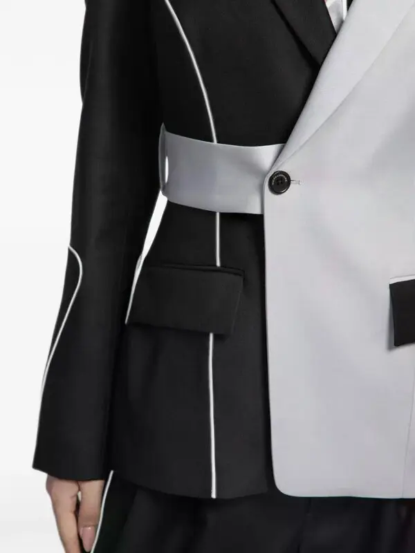VICTOURRIAHZ Reflective-piping Tailored Jacket