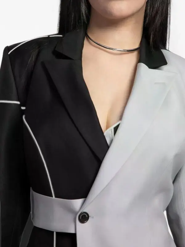 VICTOURRIAHZ Reflective-piping Tailored Jacket