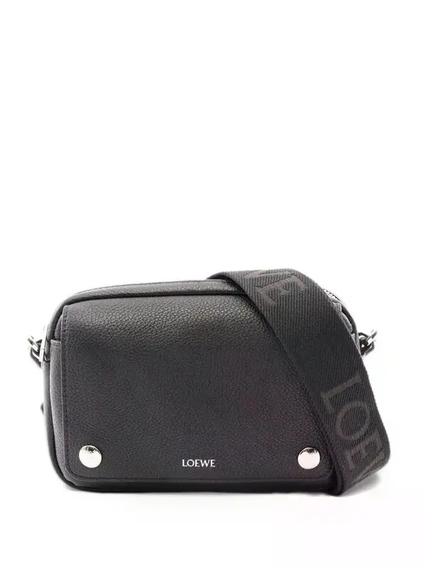 Loewe 2020s Pebble Messenger Shoulder Bag - Black