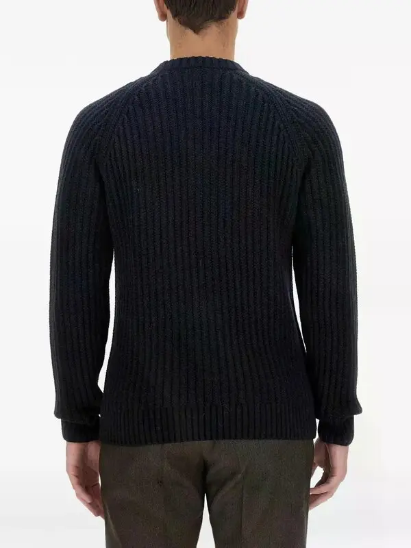Brioni Ribbed-knit Raglan-sleeve Sweater