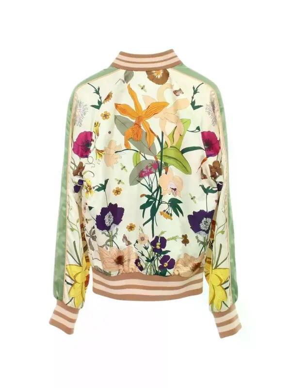 Gucci 2010s Floral-print Bomber Jacket
